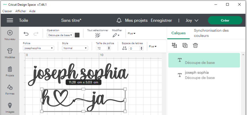 Cricut – basique 1 : les polices d’écriture - lagruebleue.fr